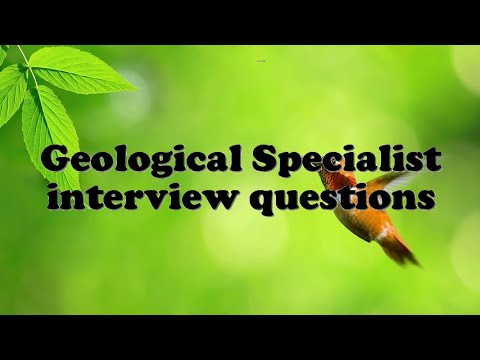 Geological Specialist Interview Questions Youtube