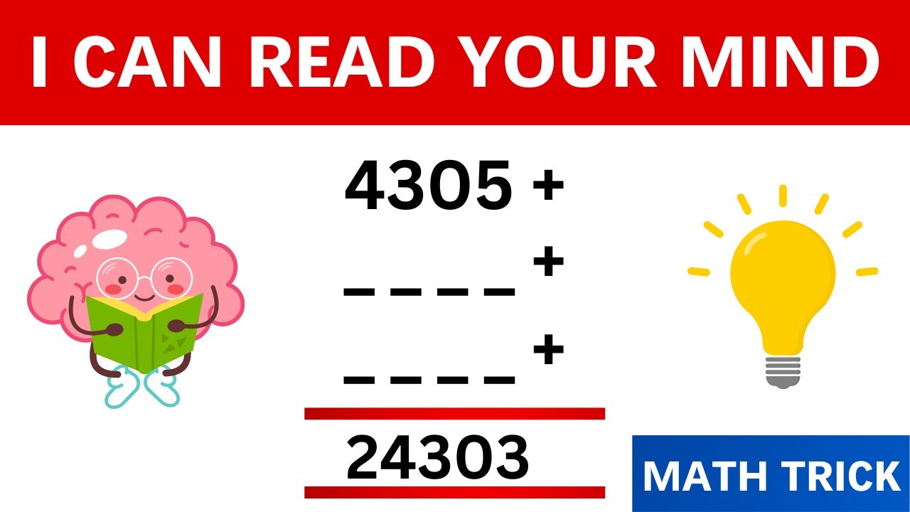 I Can Read Your Mind Math Magic Trick Youtube