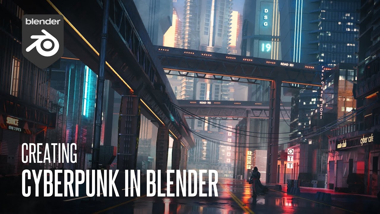 Creating Cyberpunk City Street In Blender Youtube