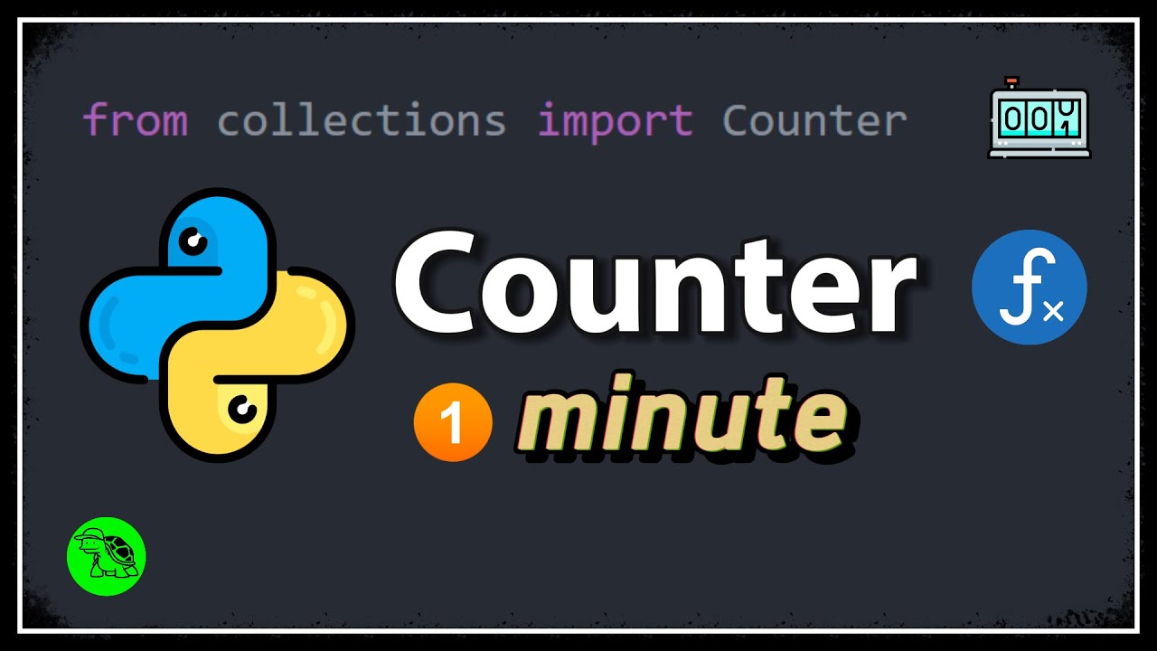 Learn Python Counter Function In 1 Minute Youtube