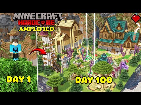 I Survived 100 Days In Amplified Minecraft Hardcore World Youtube