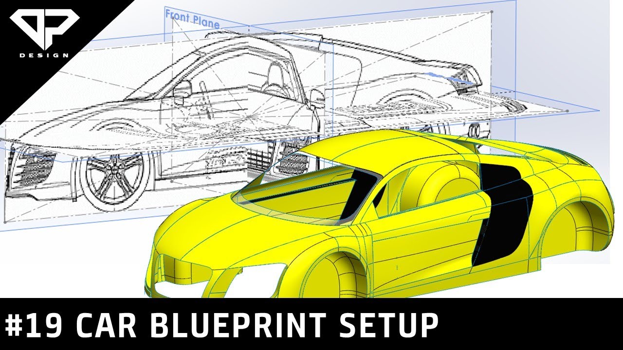 Learning Solidworks 19 How To Set Up Car Blueprints For Surfacing