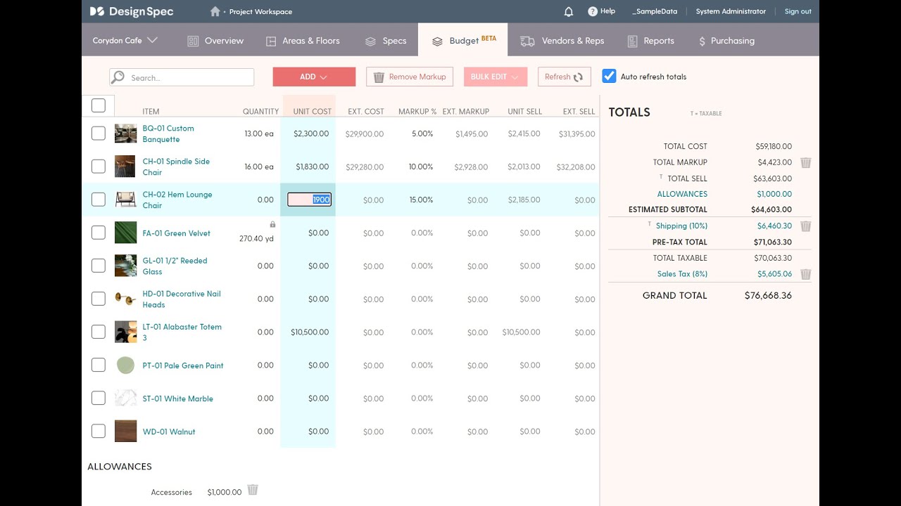 Designspec Tutorial Budgeting Youtube