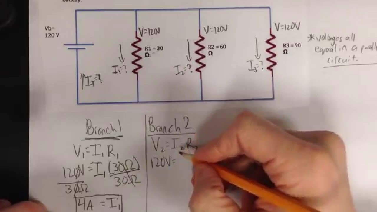 Parallel Circuit Example Problem Youtube