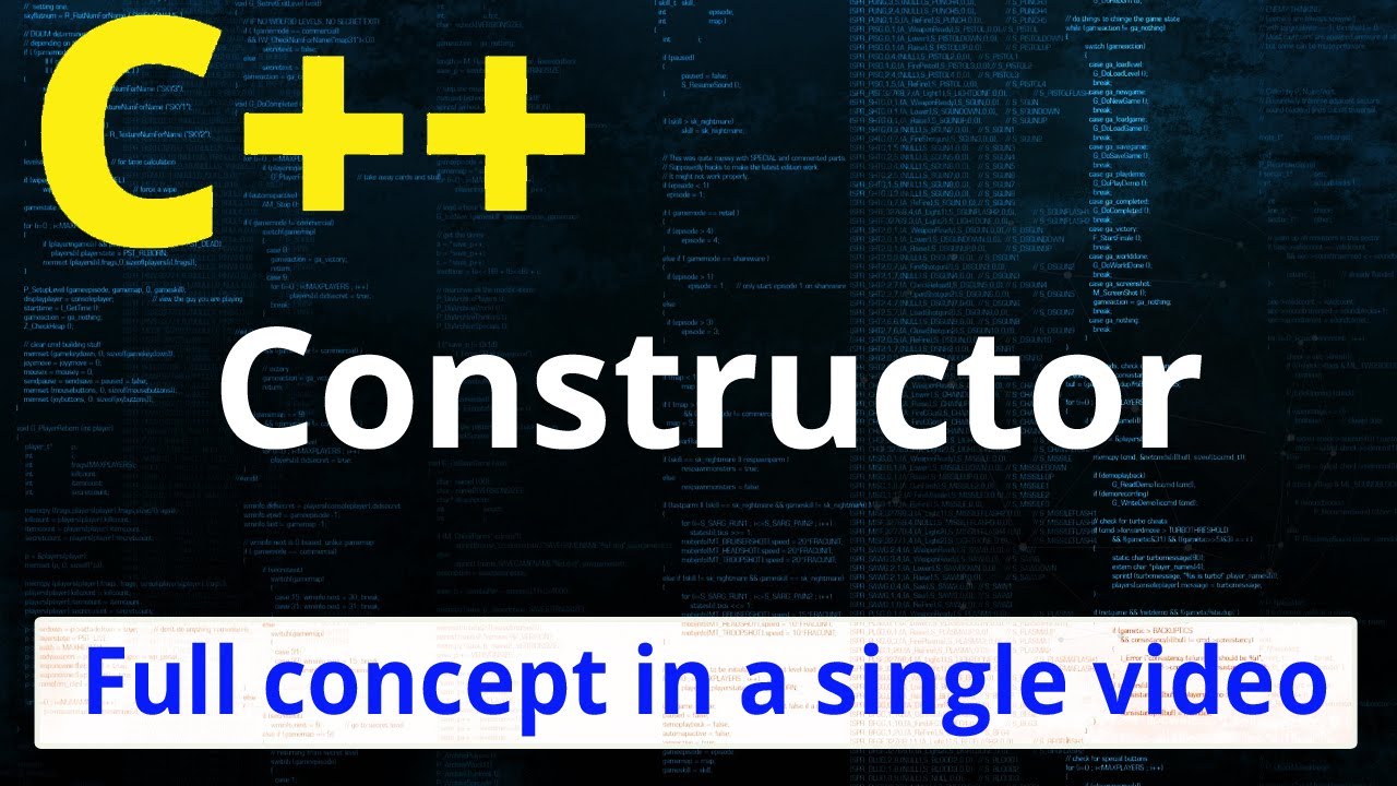 Constructor In C With Example In Hindi Constructor Object