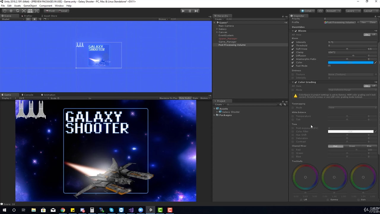 Unity Tutorial Post Processing Stack V2 Youtube