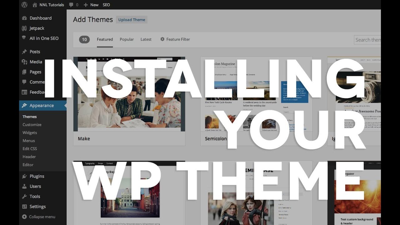 07 Installing A Purchased Wordpress Theme Youtube