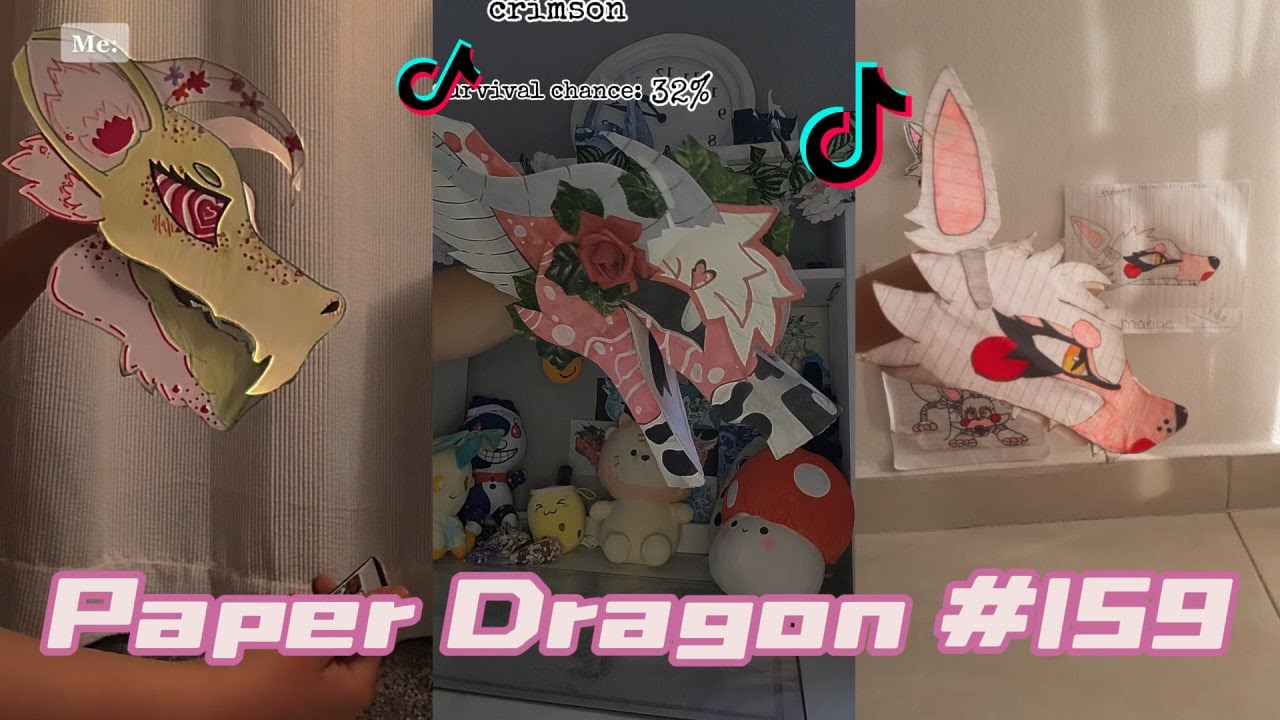 Dragon Puppet Crafts Paper Dragon Tiktok Compilation 159 Youtube