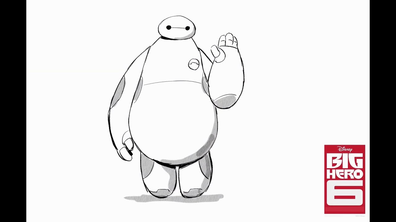 Big Hero 6 How To Draw Baymax From Big Hero 6 Official Disney Uk