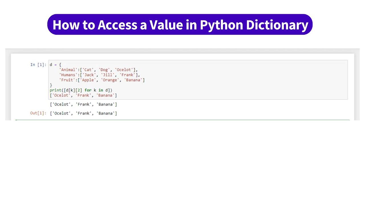 How To Access A Value In Python Dictionary Kandi Use Case Youtube