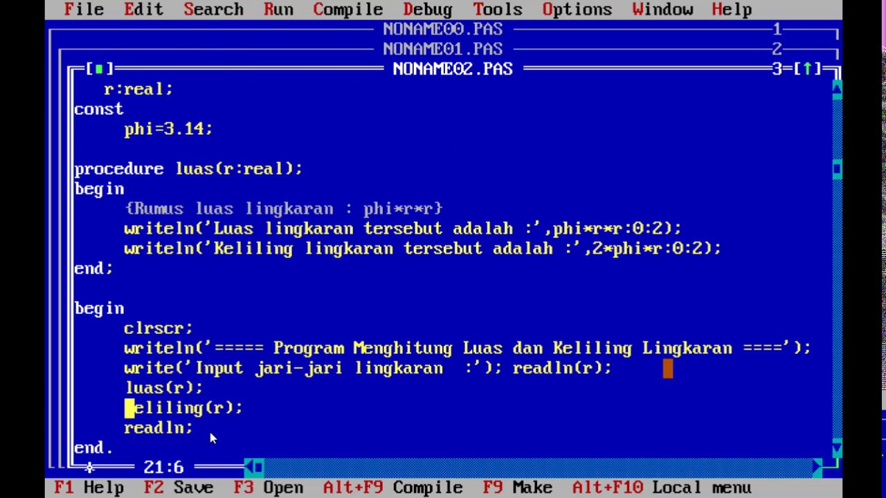 8 2 Free Pascal Tutorial Latihan Procedure Youtube