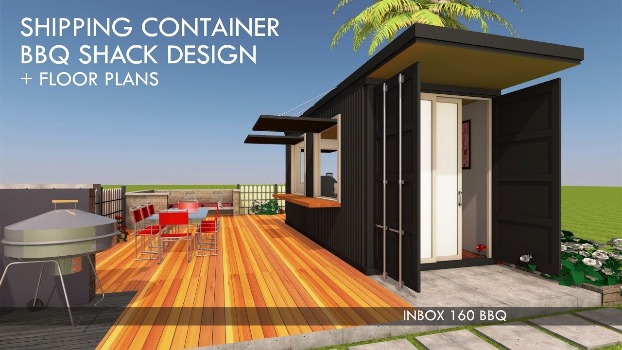 Shipping Container Barbeque Shack Design Ideas With Floor Plans