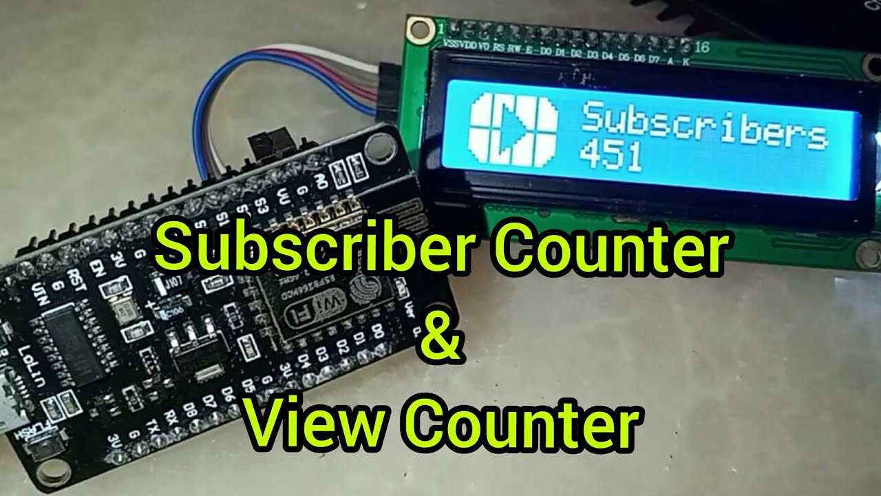 Monitoring Jumlah Subscriber Jam Tayang Dengan Esp8266 Youtube
