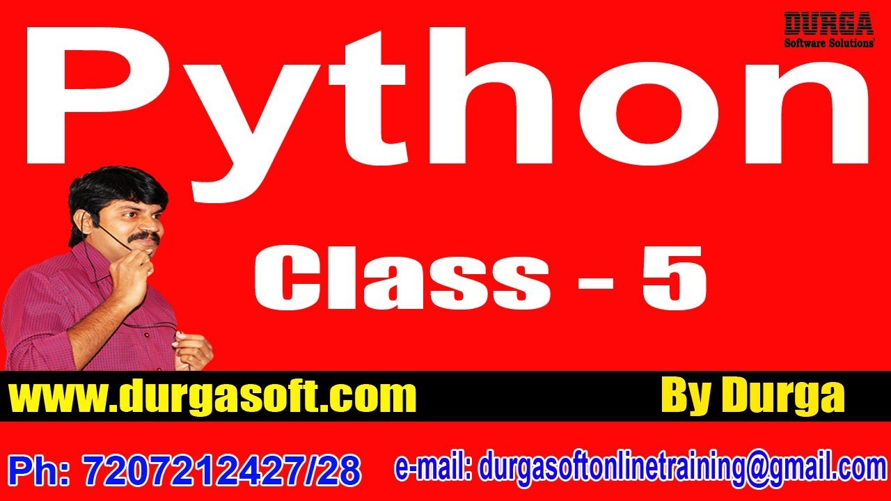 Learn Python Programming Tutorial Online Training By Durga Sir On 02 05