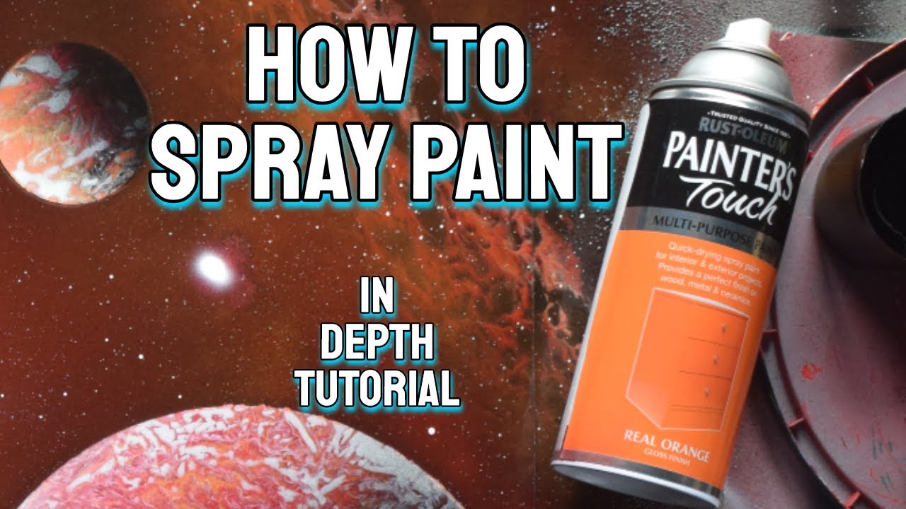 How To Spray Paint Art Tutorial Using Rustoleum Spray Paint Youtube
