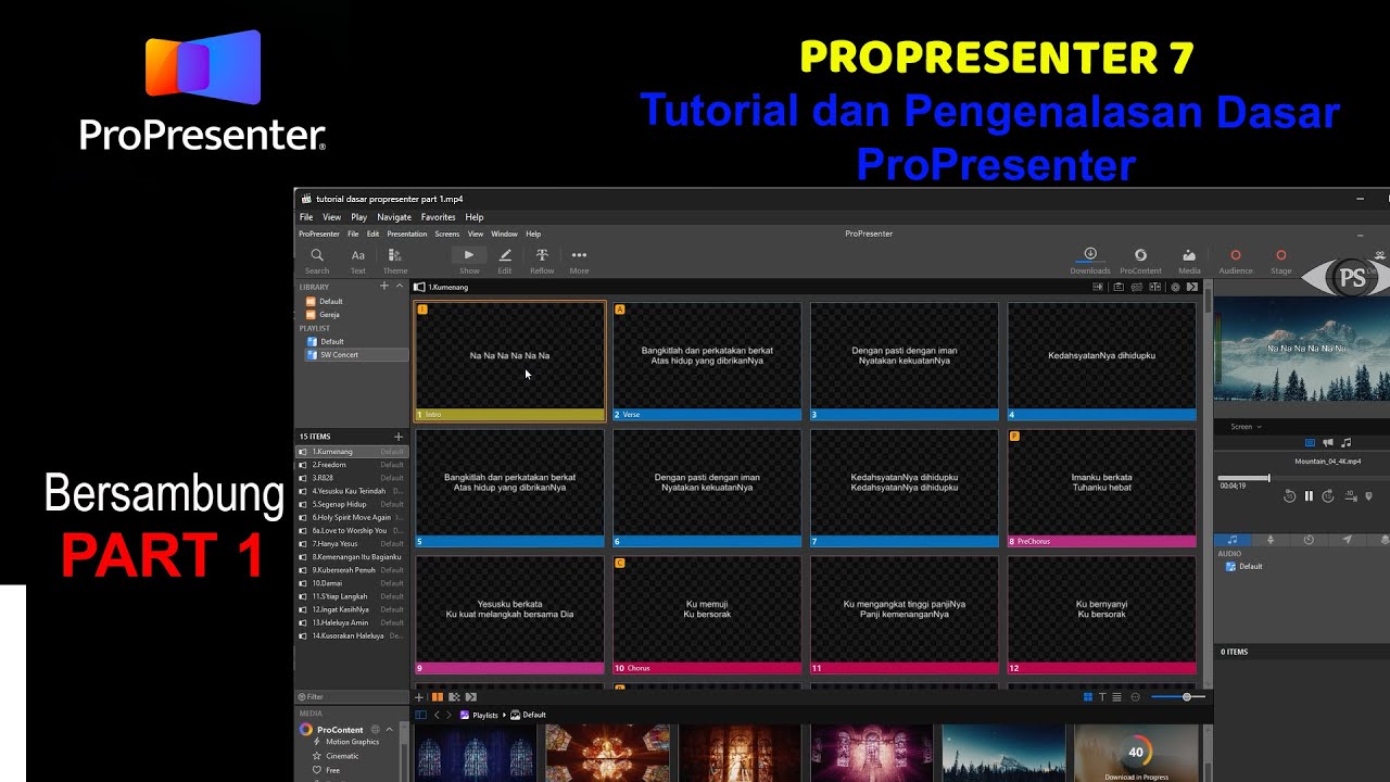 Tutorial Dan Pengenalan Dasar Pro Presenter 7 Part 1 Youtube