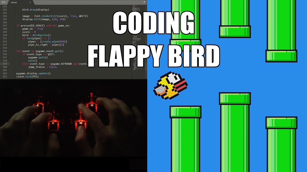 Asmr Programming Coding Flappy Bird No Talking Youtube
