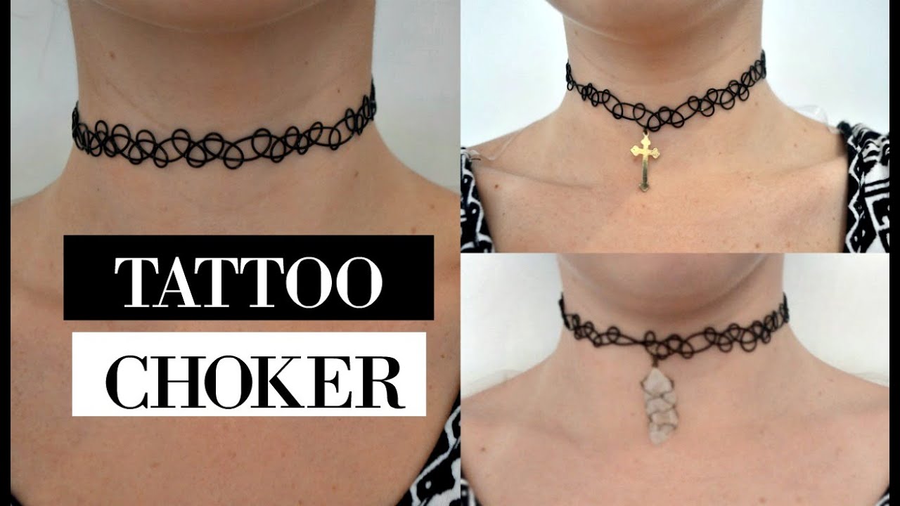 Diy Como Hacer Un Tattoo Choker Gargantilla De Los 90 S Youtube