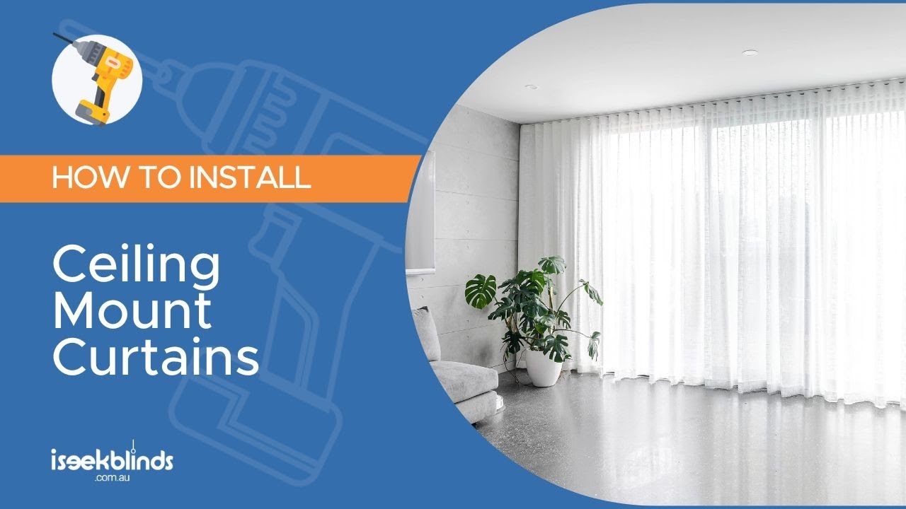 How To Install Ceiling Mounted Sheer Curtains Youtube