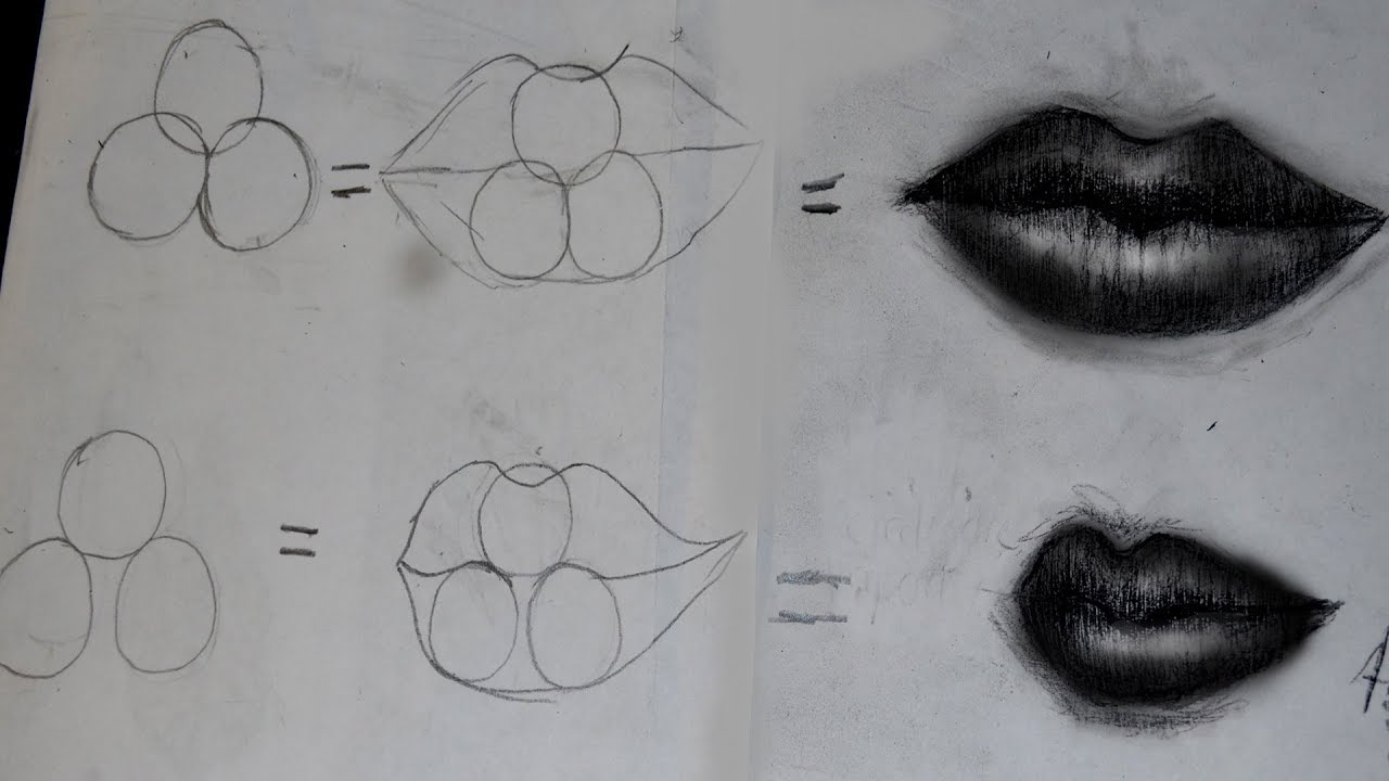 How To Draw Lips Using Circles At Layla Swallow Blog