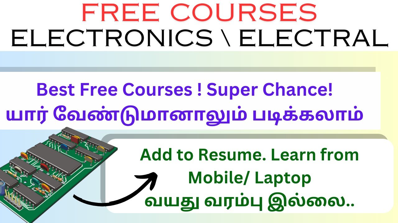 Free Electronics Courses In Tamil Powerful Learning Electronics Free