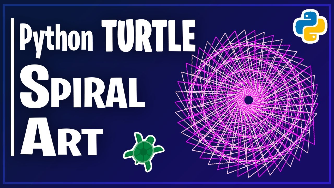 How To Create Colorful Spiral Art Using Python Turtle Python Turtle