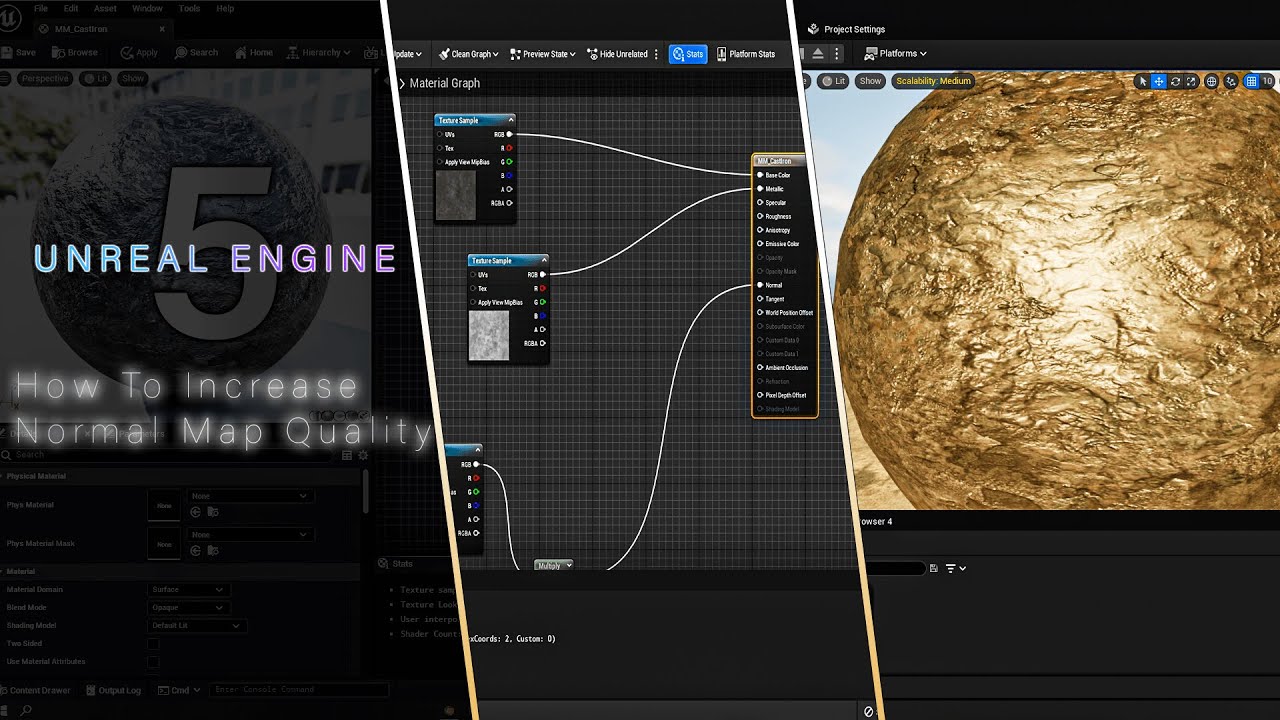 Unreal Engine 5 How To Increase Normal Map Texture Quality Making 2k