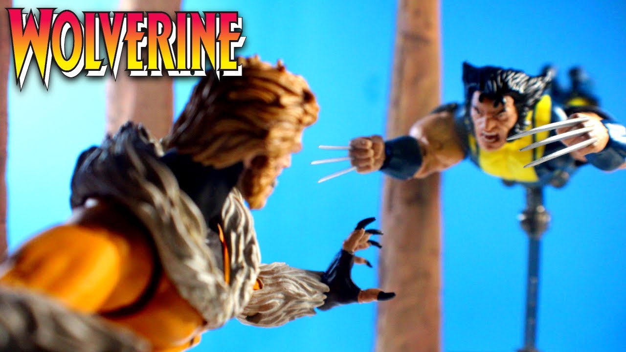 Wolverine Vs Sabertooth X Men Stop Motion Scene Youtube