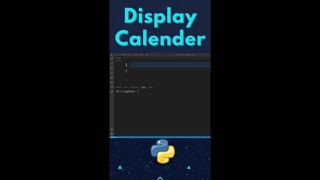How To Display Calendar In Python Python Calendar Module Shorts