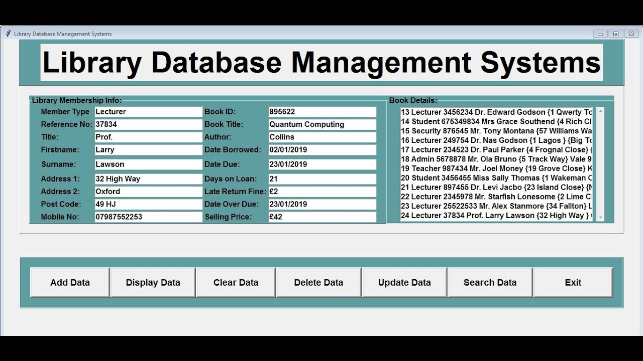 Tech Library Database