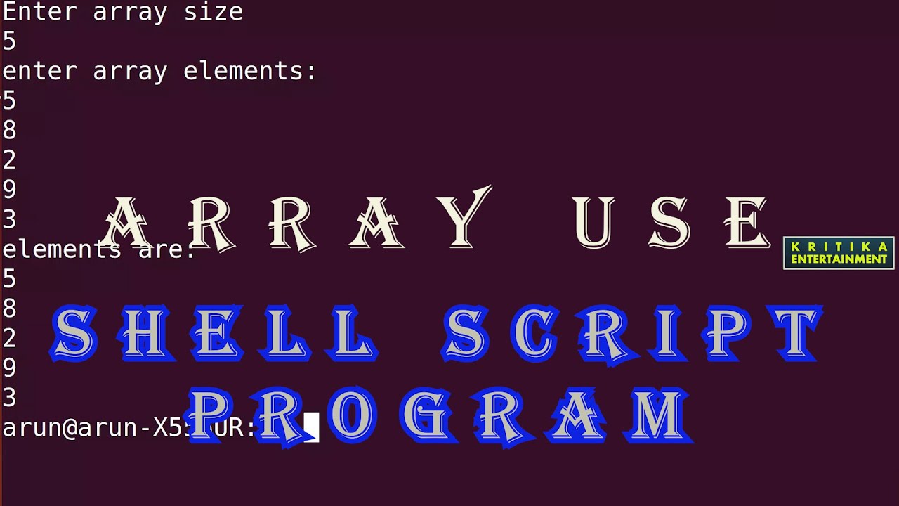 Advanced Shell Script Program Array In Shell Script Shell Script