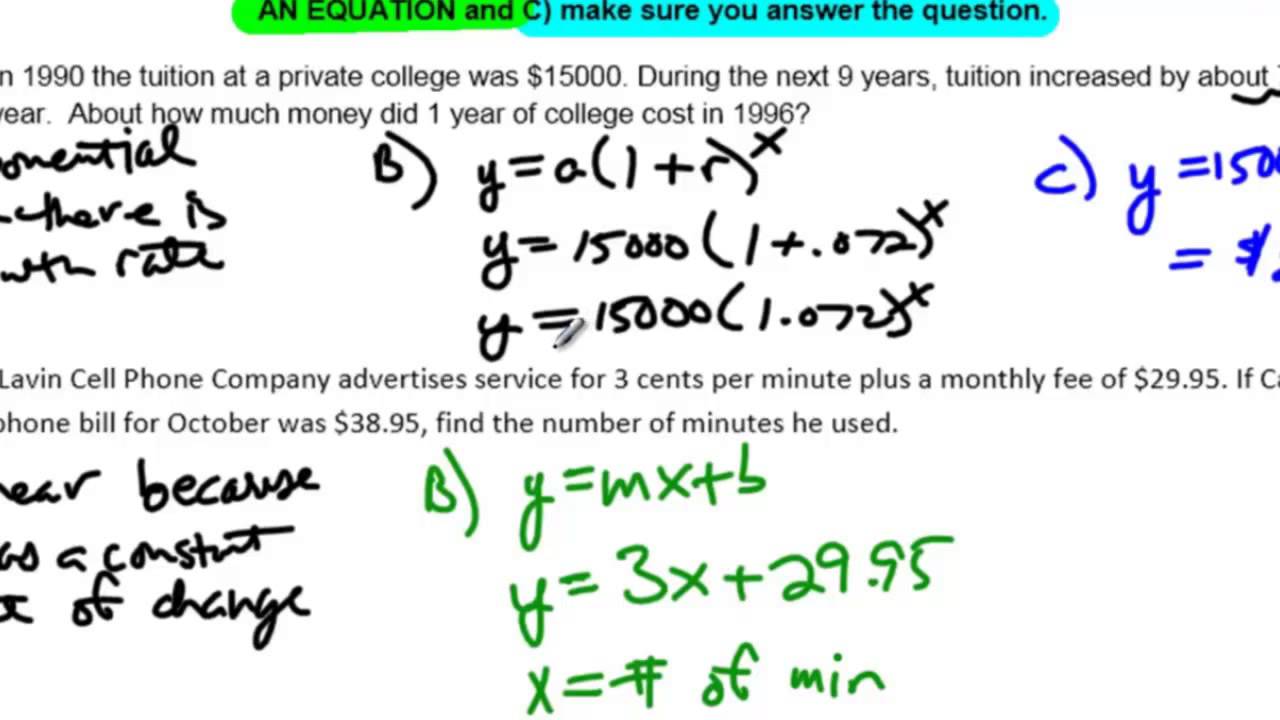 Exponential Function Word Problems Worksheet Proworksheet