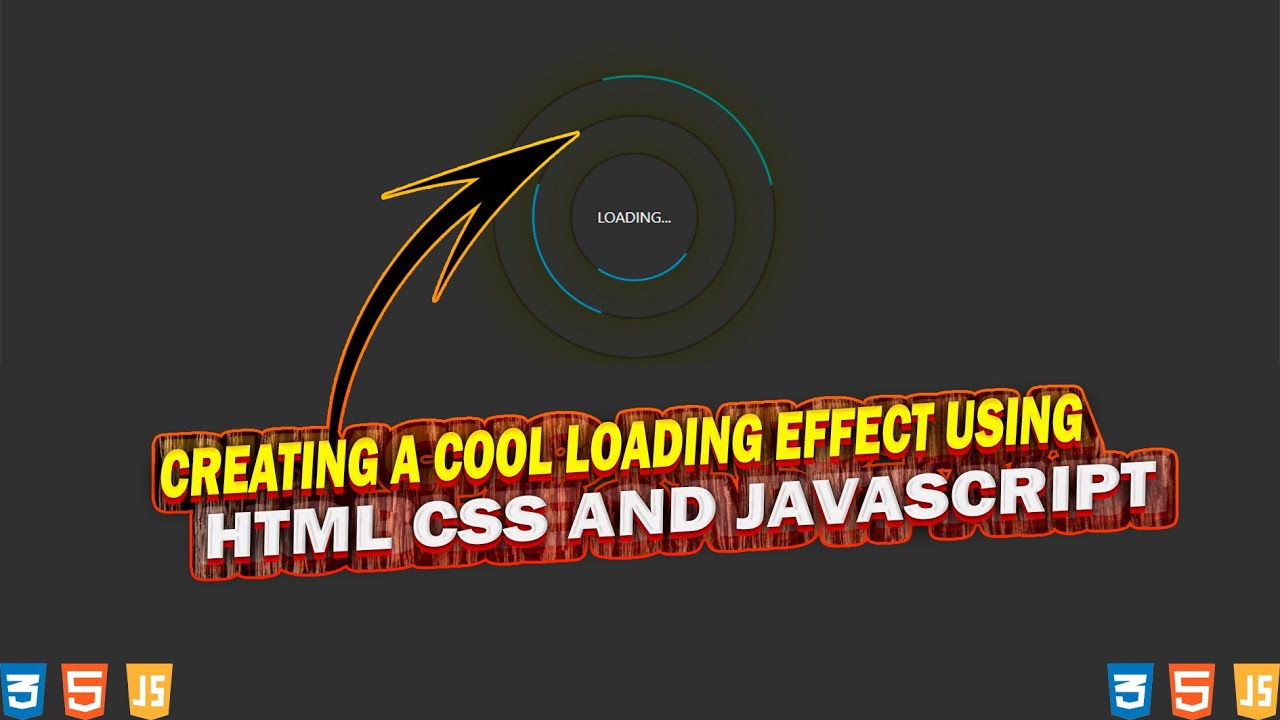 Creating A Cool Loading Effect Using Html Css And Javascript Youtube