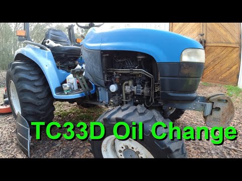 New Holland Tractor Tc33d Oil Change Youtube