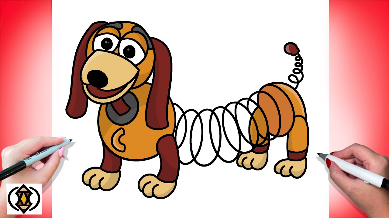How To Draw Slinky Dog From Toy Story The Tube