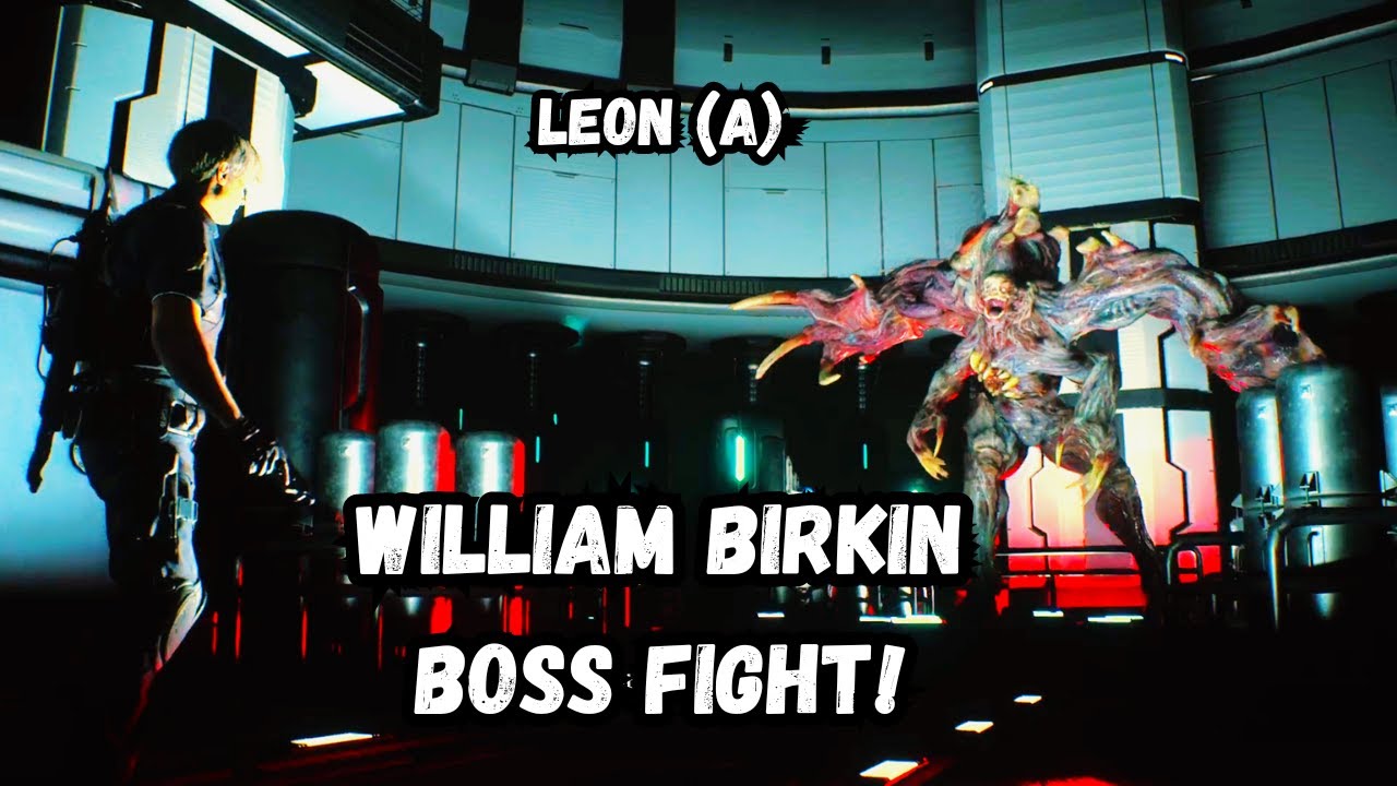 Resident Evil 2 Remake Leon A William Birkin 3 Boss Fight Xbox