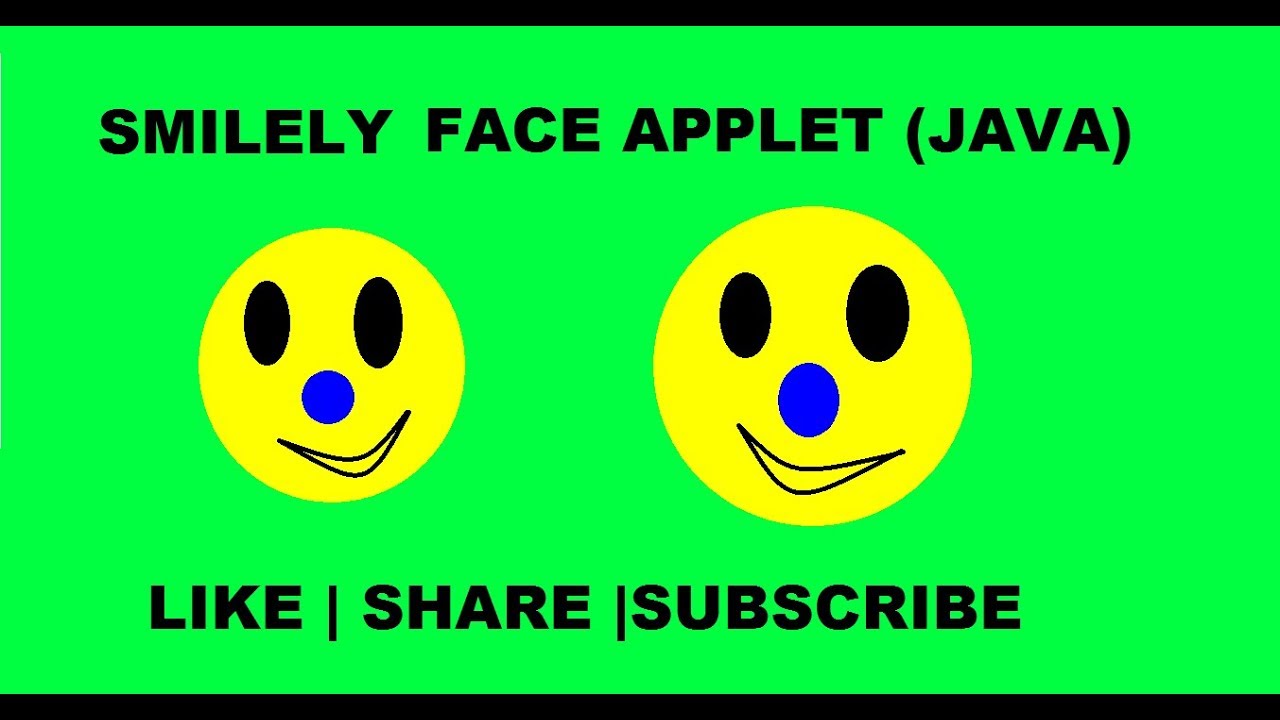 Create A Smiley Face In Applet Java By Bktutorial Youtube