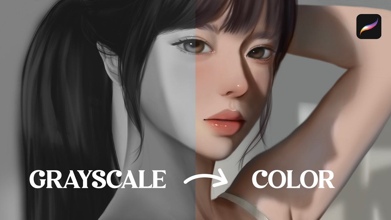 Grayscale To Color Digital Painting Tutorial Youtube