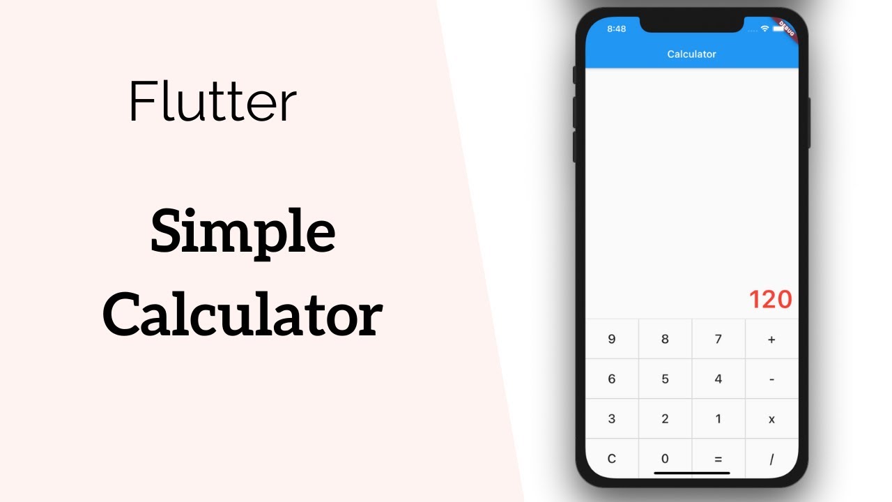 Flutter Simple Calculator Mobile Application Youtube