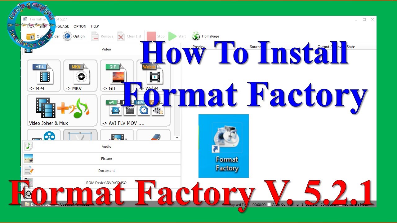 How To Setup Format Factory Youtube