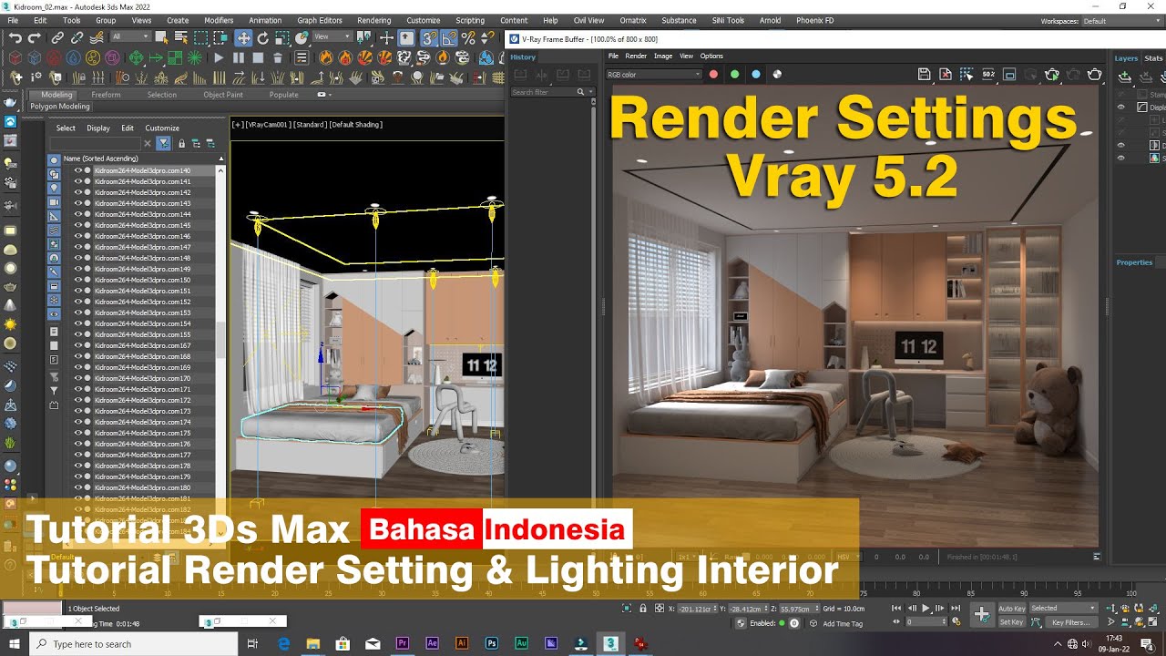 Tutorial 3ds Max Tutorial Render Settings Vray 5 2 Lighting
