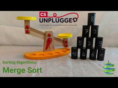 Cs Unplugged Sorting Algorithms Merge Sort Youtube