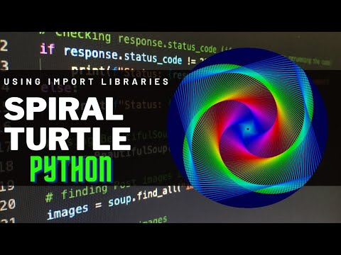 Spiral Turtle Code In Python Using Import Libraries Youtube