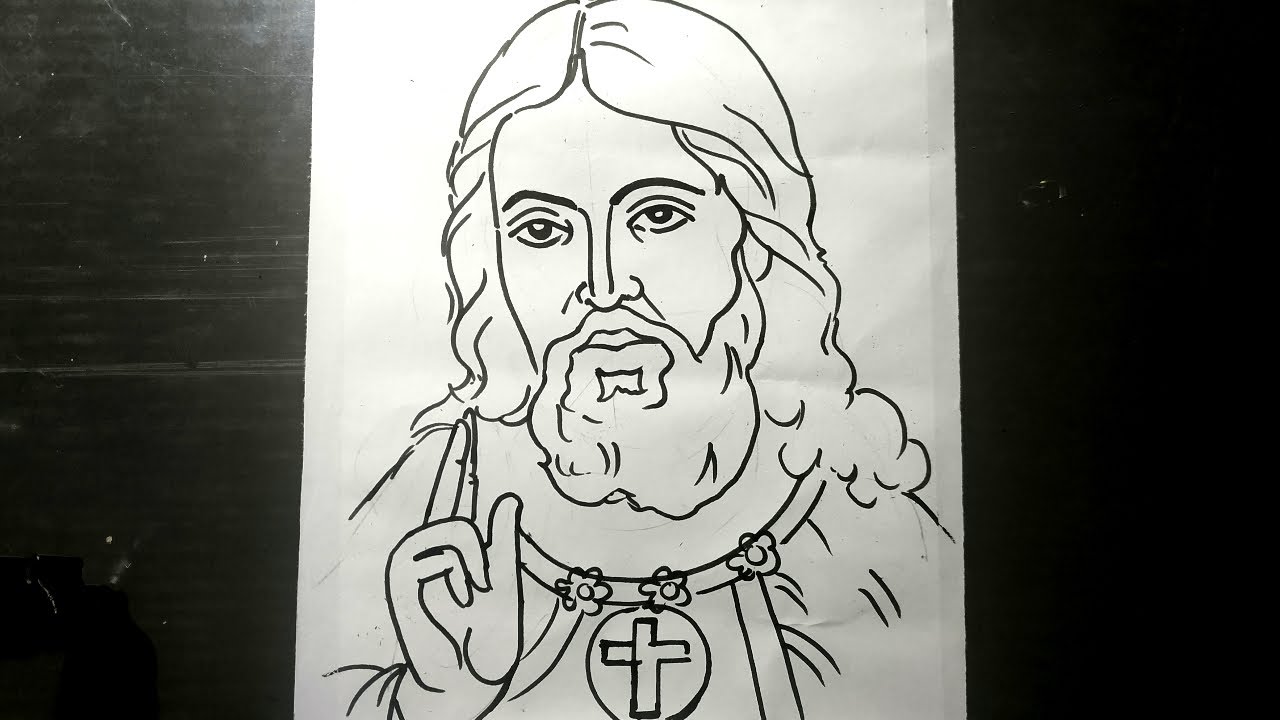 How To Draw Jesus Face Really Easy Drawing Tutorial 43 Off