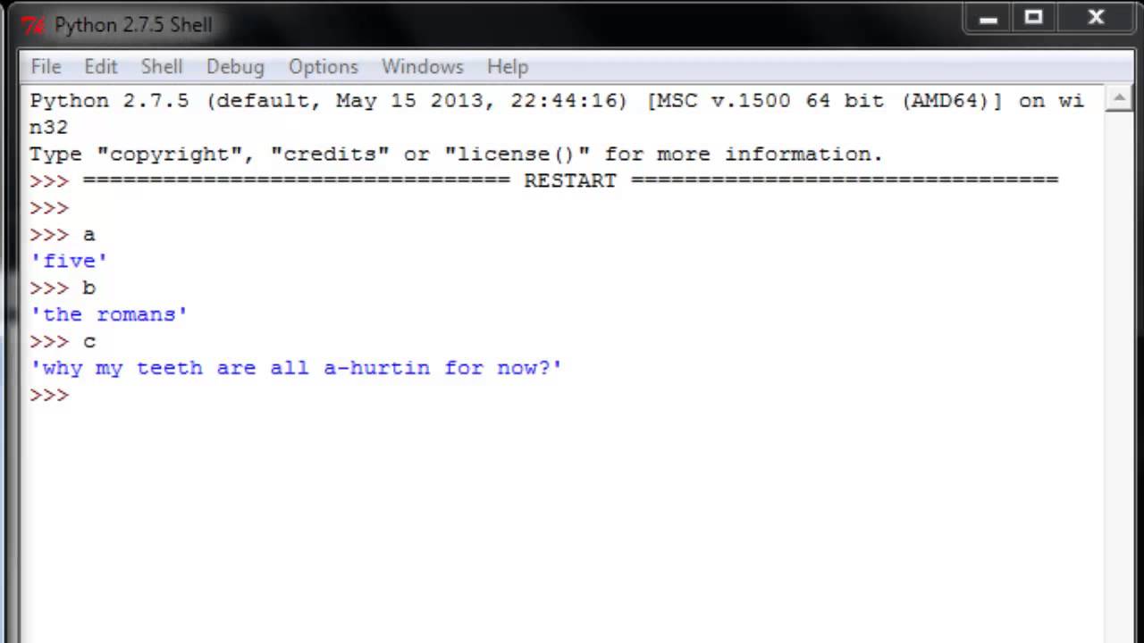 Learn Python Programming Tutorial 5 Introduction To Strings Youtube