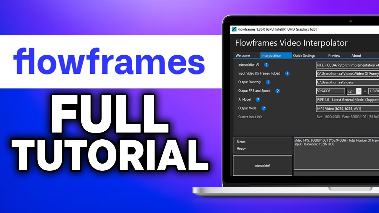 How To Use Flowframes 2024 Full Flowframes Tutorial Youtube