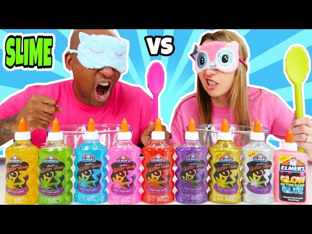 No Cheating Blindfolded Slime Challenge Parents Edition Videos For Kids