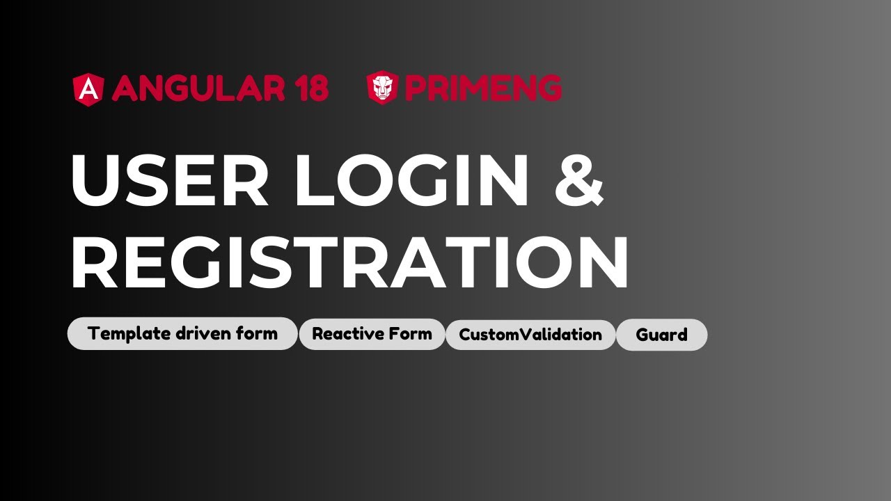 Angular 18 User Login And Registration Primeng Json Server Code