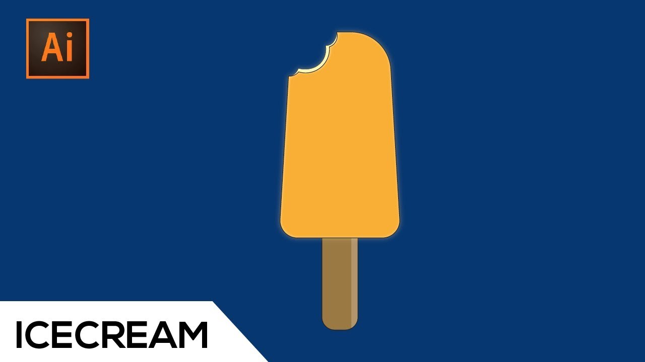 Ice Cream Icon Illustrator Tutorial Youtube
