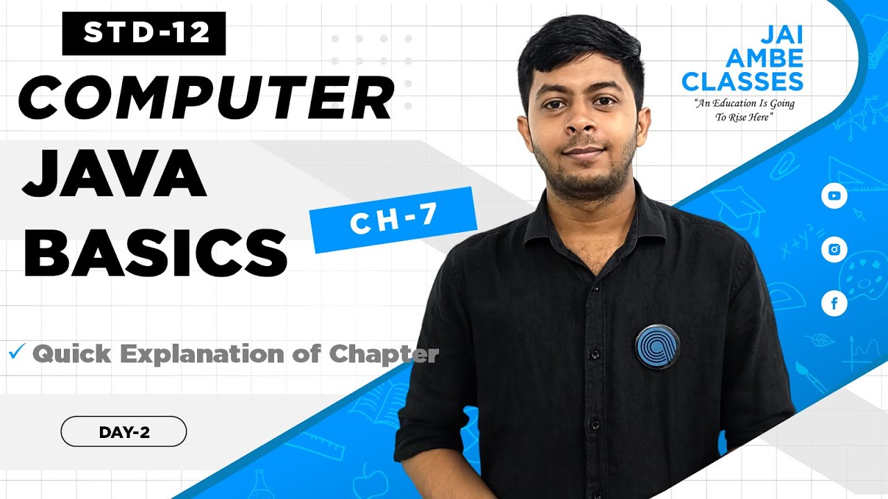 Java Basics Day 2 Std 12 Computer Chapter 7 By Niraj Valeja